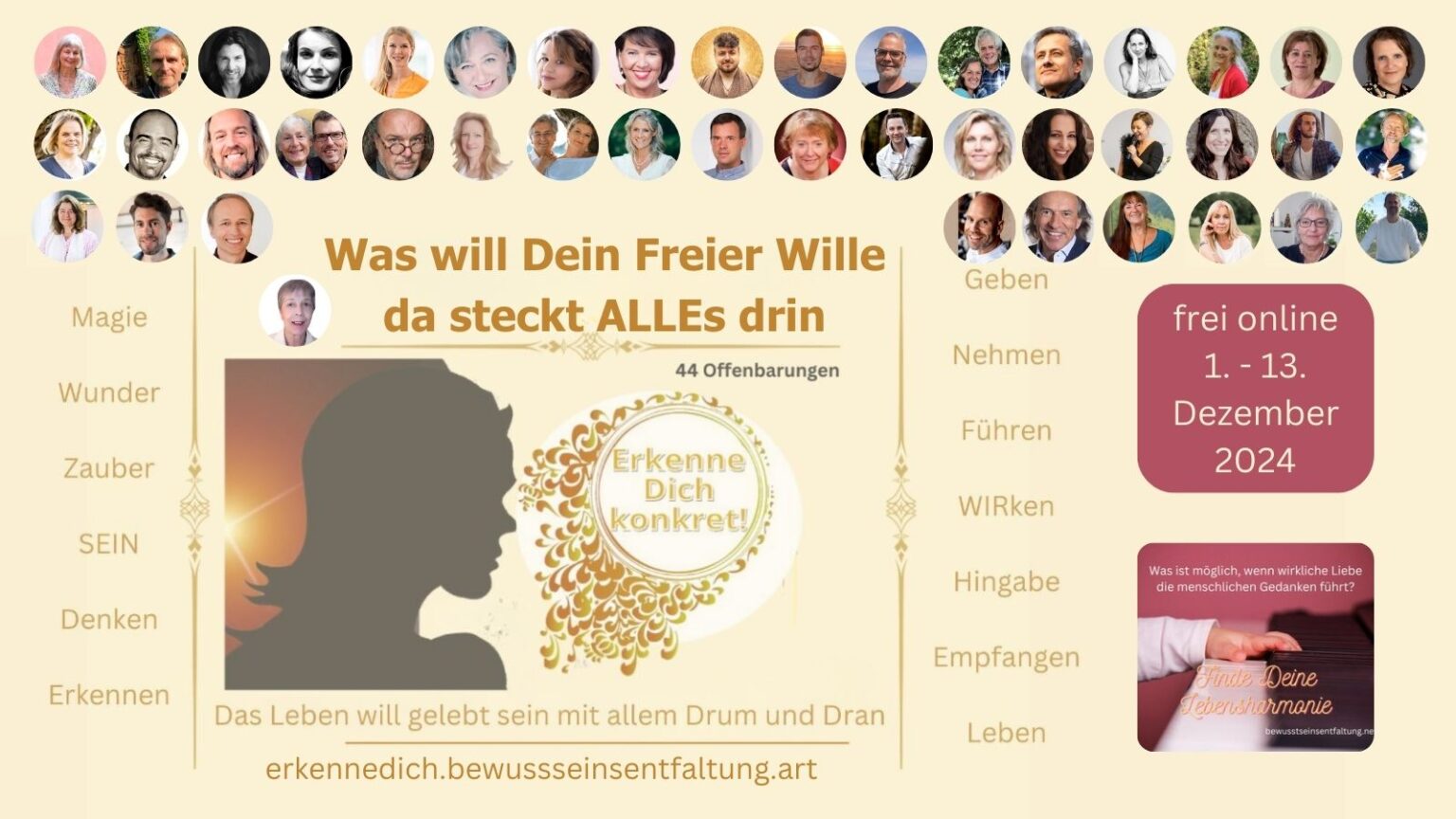 Erkenne Dich konkret und Freier Wille Kongress Info & Anmeldung